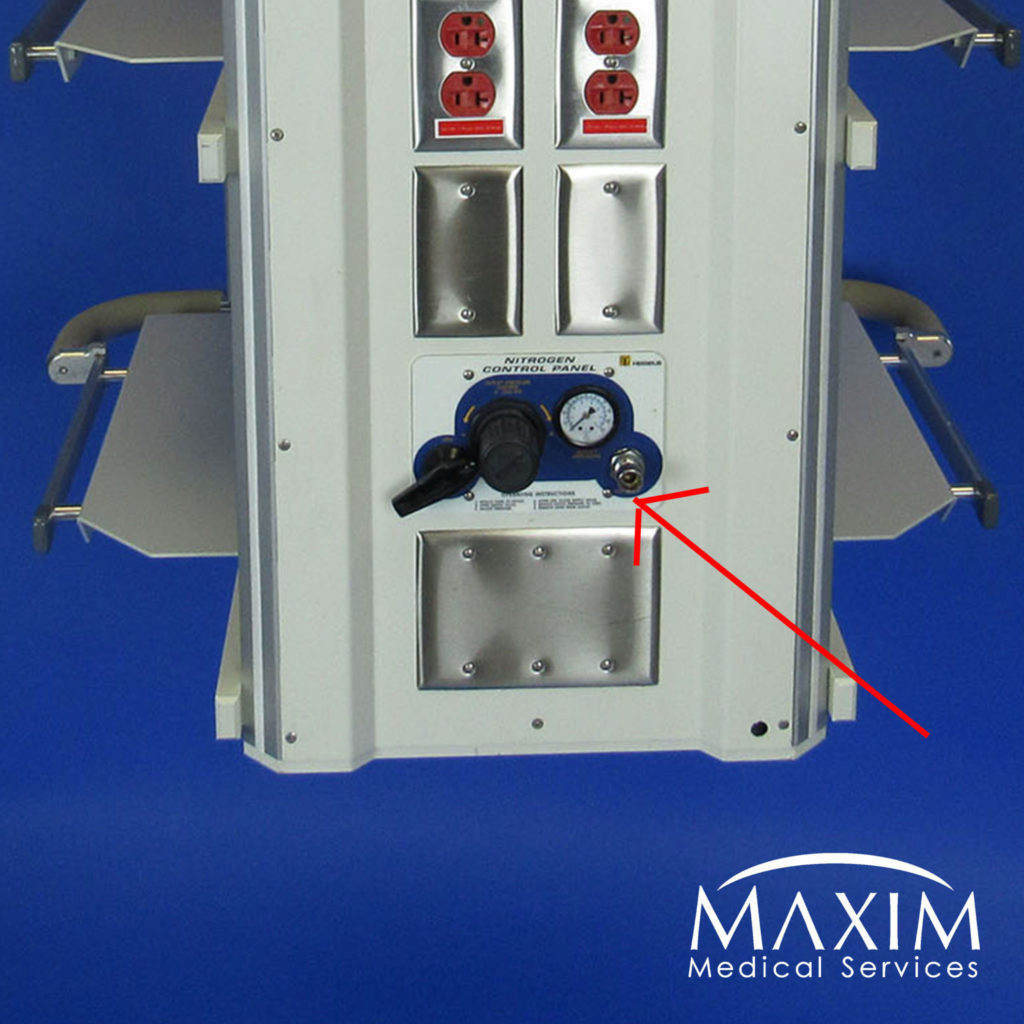 Maquet / Heraeus Nitrogen Control Panel, Blue / White - Maxim Medical