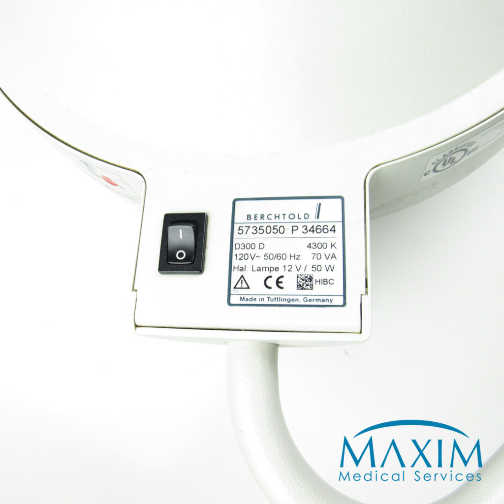 Berchtold Chromophare D300 Exam Light System - Maxim Medical